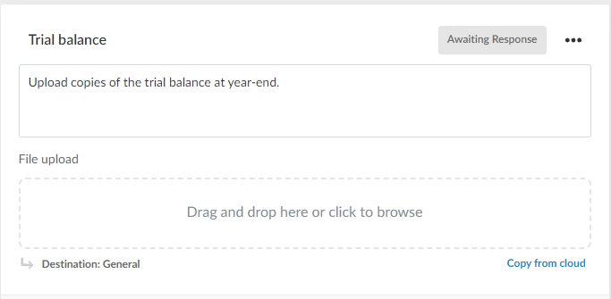 Collect information from the client