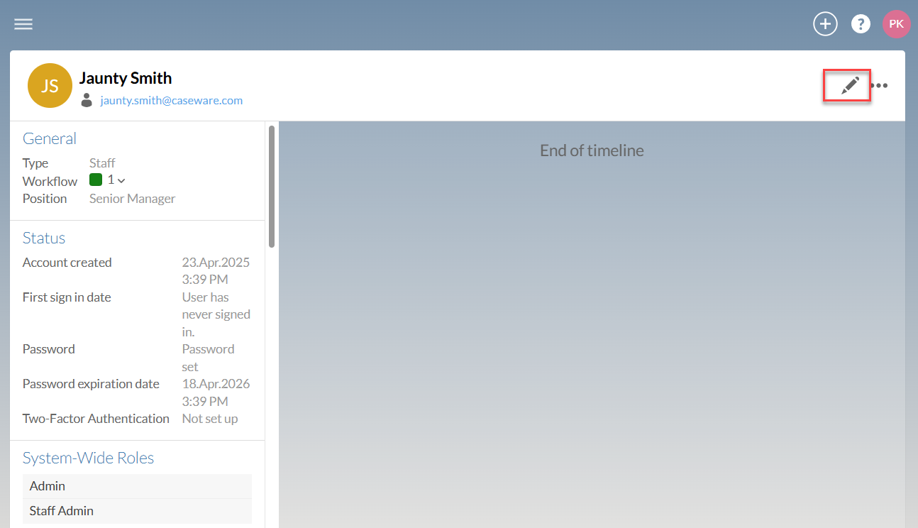 Enable access to Caseware AiDA