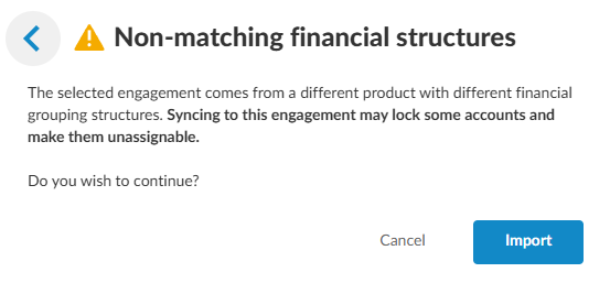 Sync a trial balance across engagements in different Cloud apps