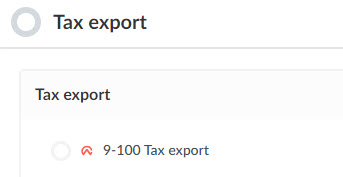 Perform a tax export