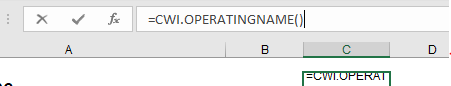 Insert data using MS Excel formula bar with Cloud Connector