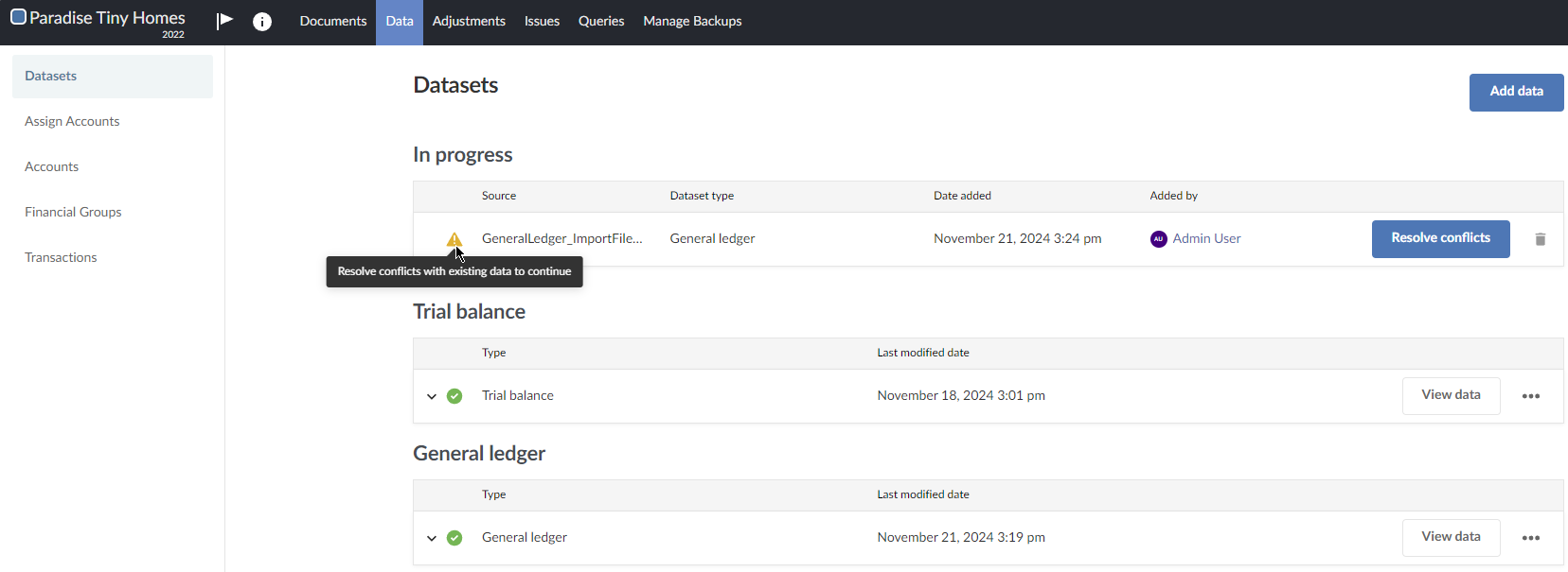 Resolve Data Import Conflicts