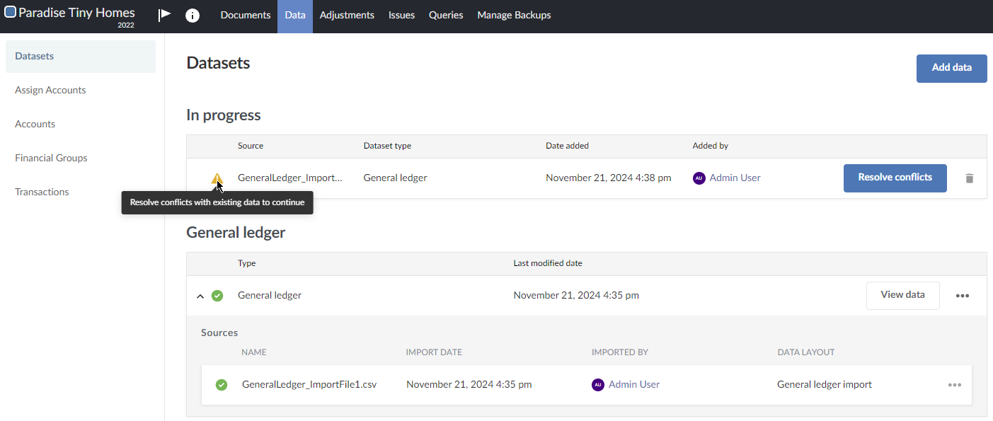 Resolve Data Import Conflicts
