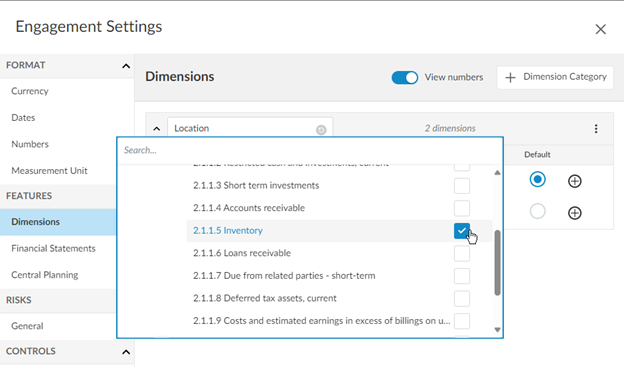 Set up and import a trial balance containing dimensions