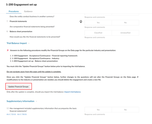 Transition guide—OnPoint Audit 2025 template