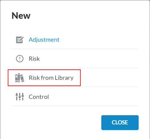 Add a risk from the risk library