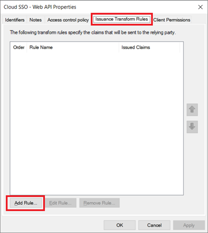 Create an Issuance Transform rule (ADFS)