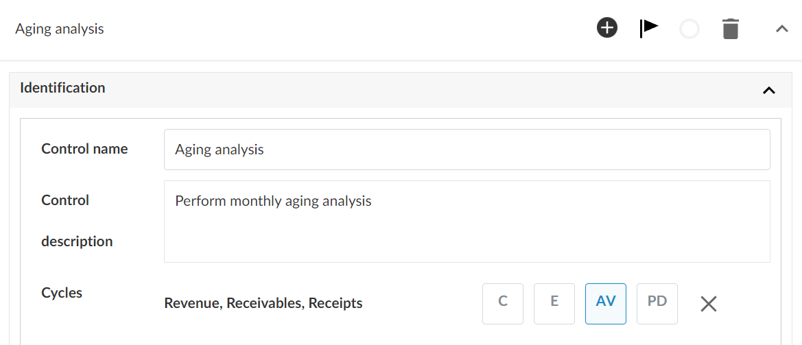 Modify and review controls