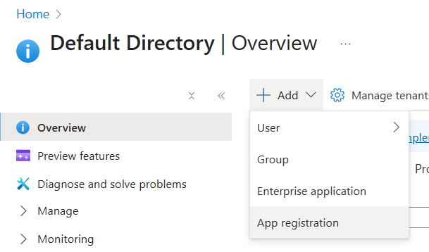 Register a new app for single sign-on (Azure AD)