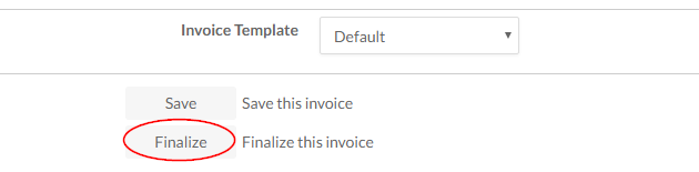 Create a final invoice