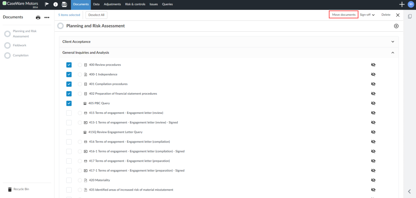 Customize the Documents page