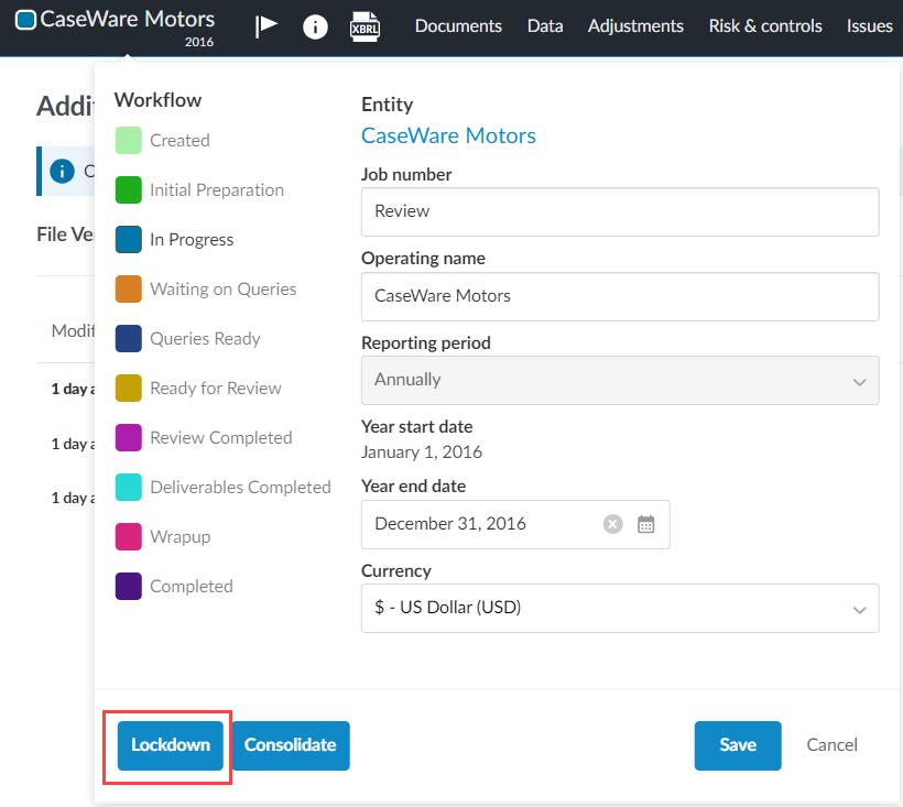 Lock down the engagement