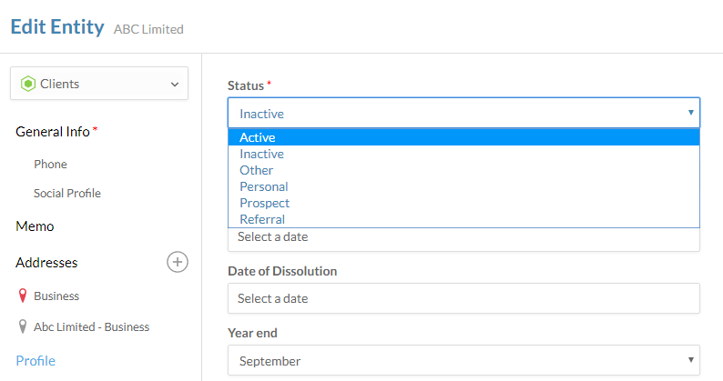 Create client entities