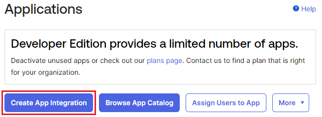 Create a new app integration (Okta)
