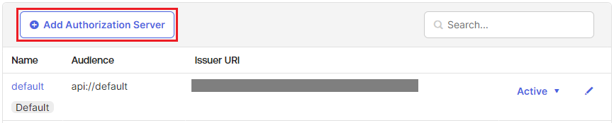 Manage authorization servers (Okta)