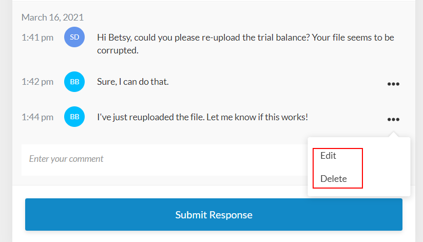 Clients respond to the query