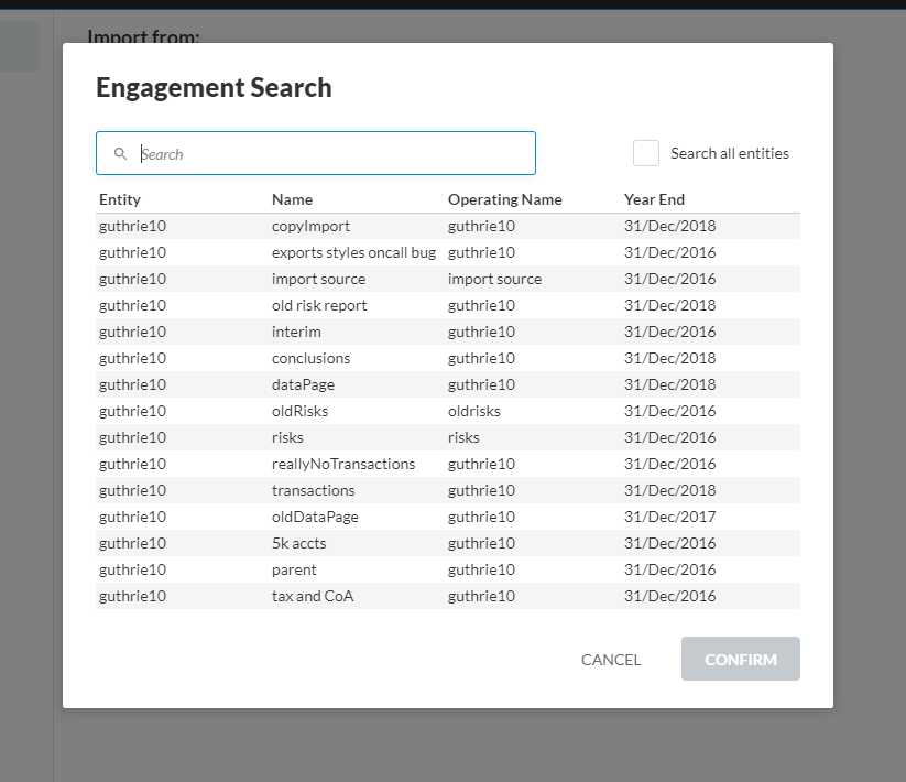 Import the trial balance from an engagement file
