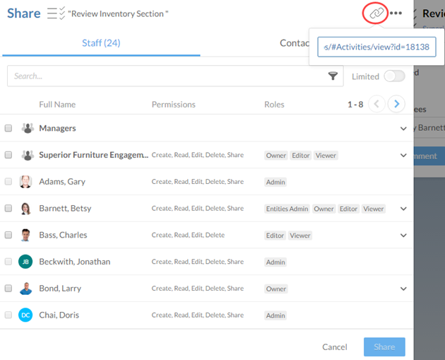 Report the engagement status to others