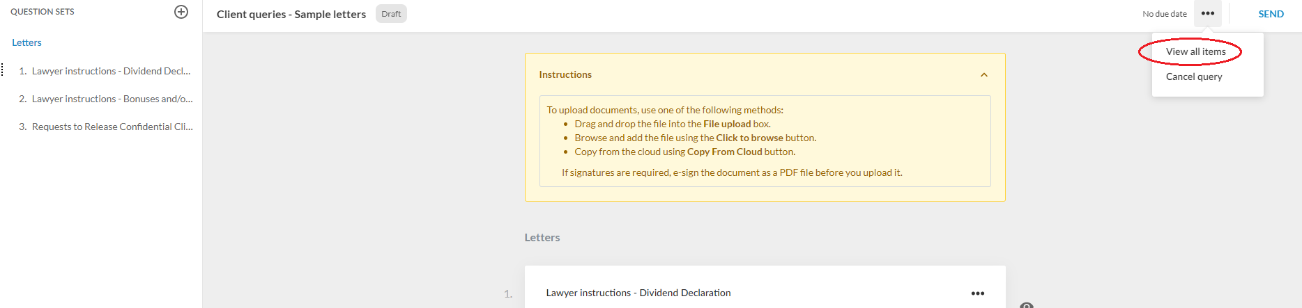 Add visibility settings in queries