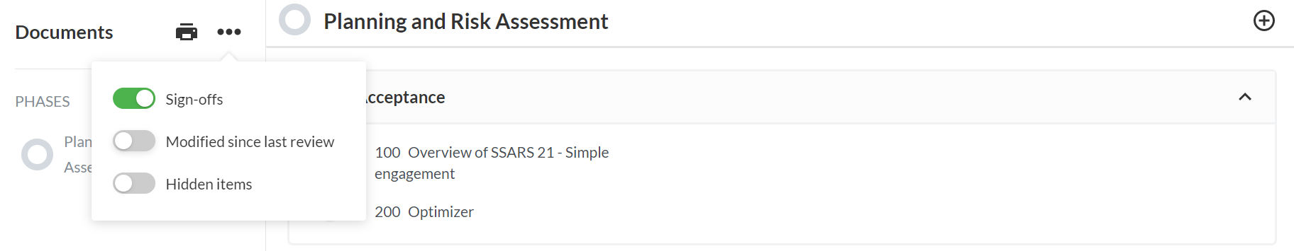 Review and customize signoff schemes