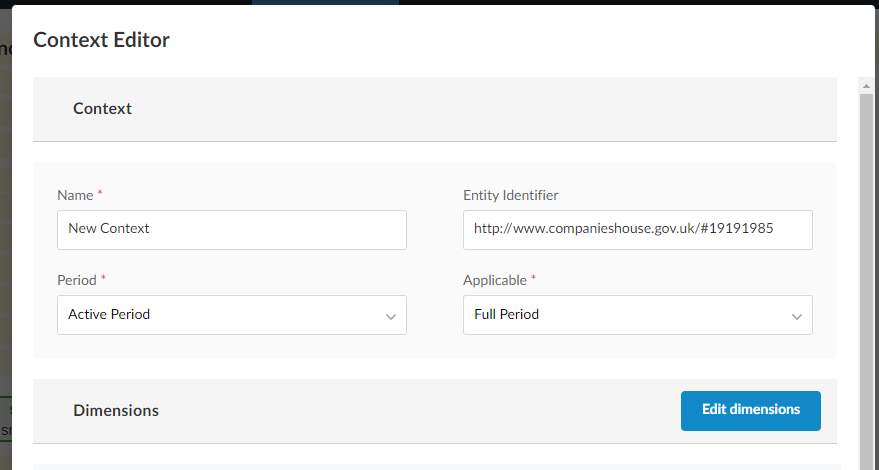 Add or edit a context