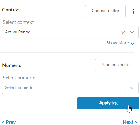 Review and add XBRL tags
